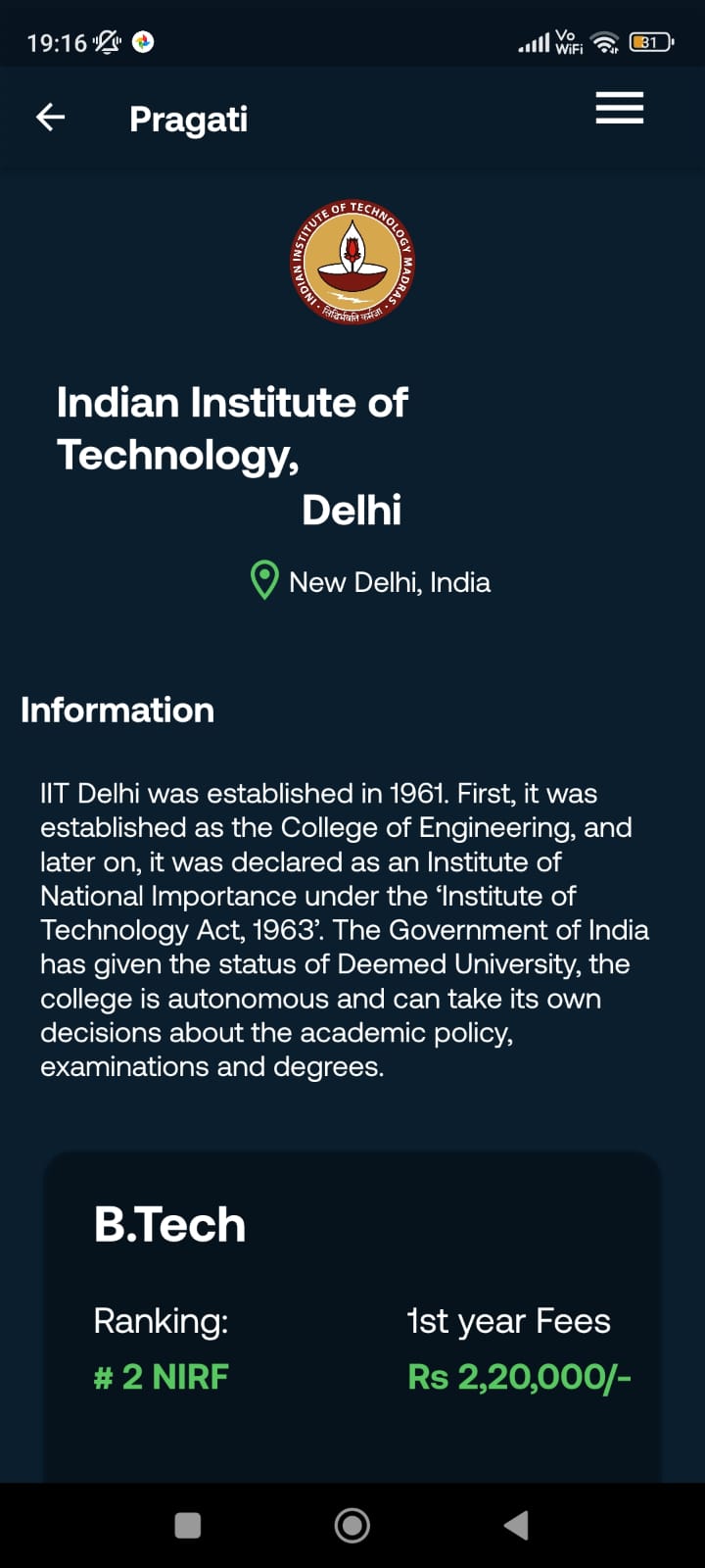 GitHub - Marcresi/pragati: App for career guidence