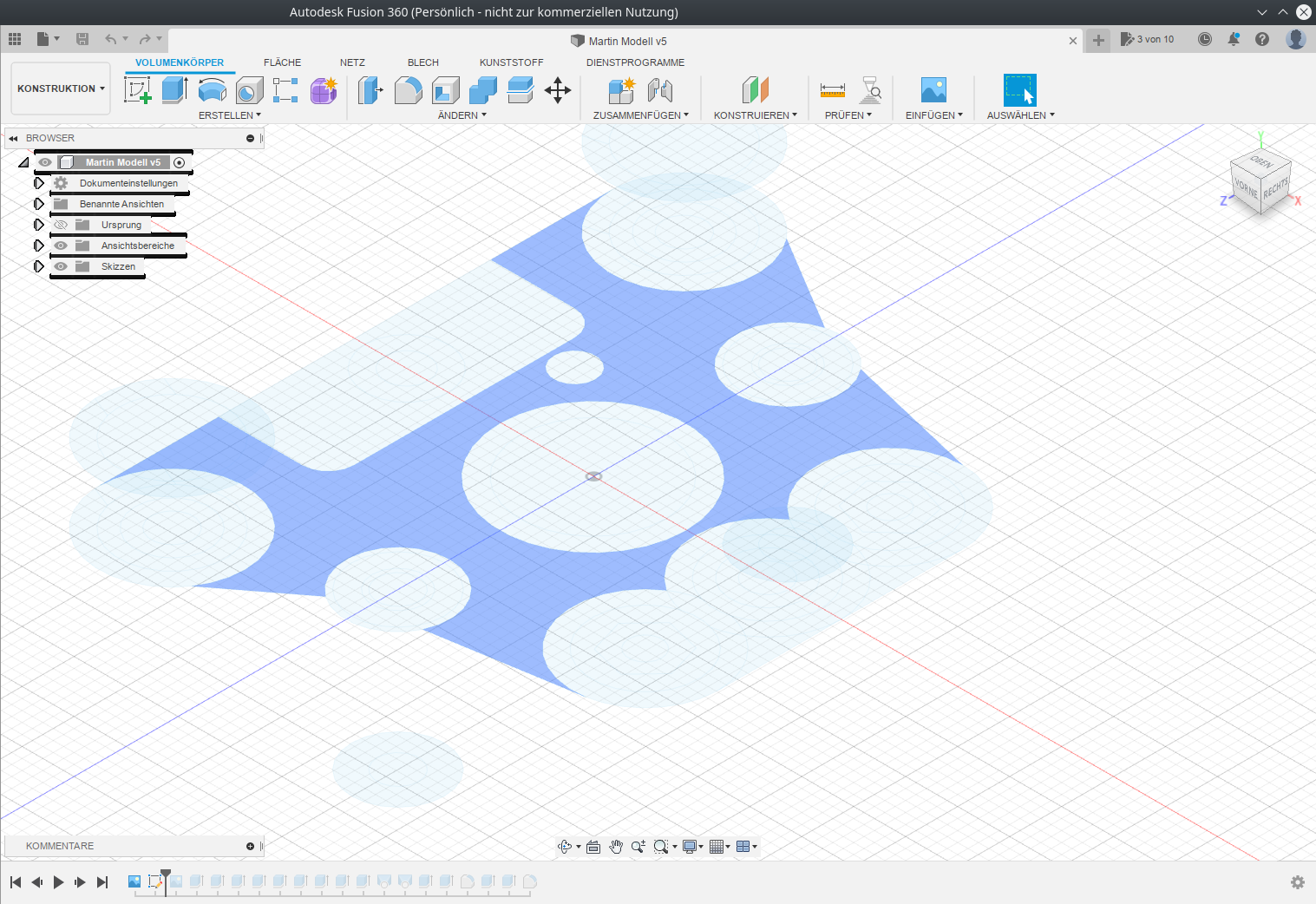 Fusion shows bodys and sketches without outlines, just blue surfaces ...