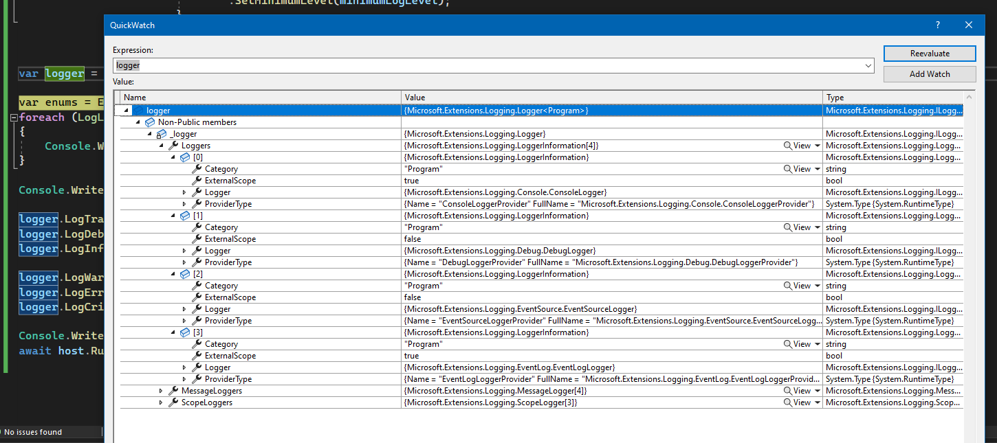In 6 When Configurelogging Setminimumlevel To Loglevel Warning Error Critical Logger