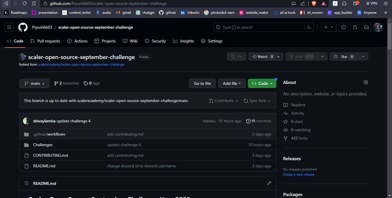 Challenge #1: Piyush Sahu · Issue #221 · scaleracademy/scaler-open-source-september-challenge ...