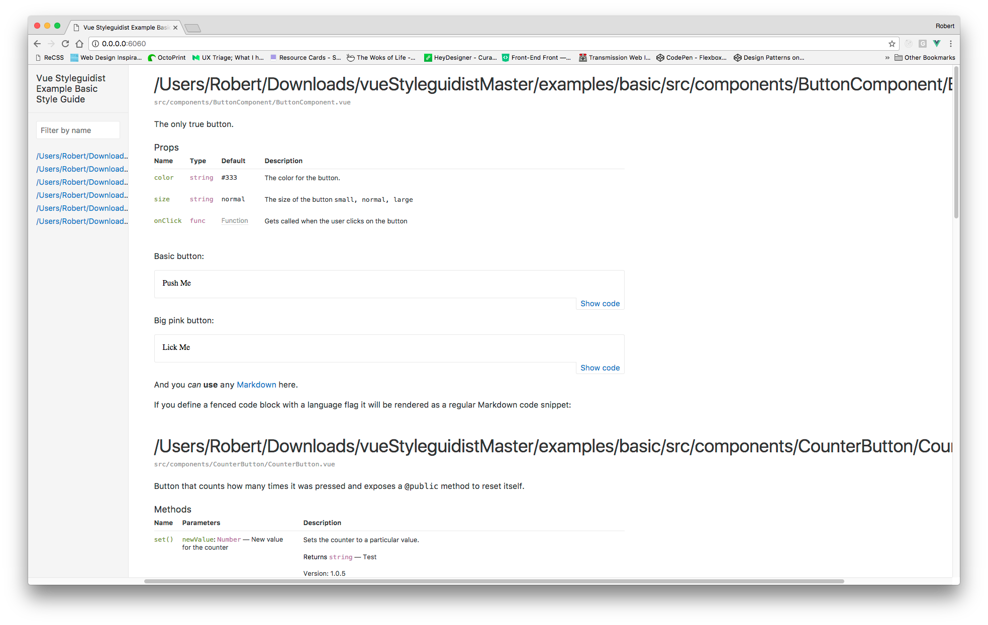 Path to component instead of name · Issue #2 · vue-styleguidist/vue-styleguidist · GitHub