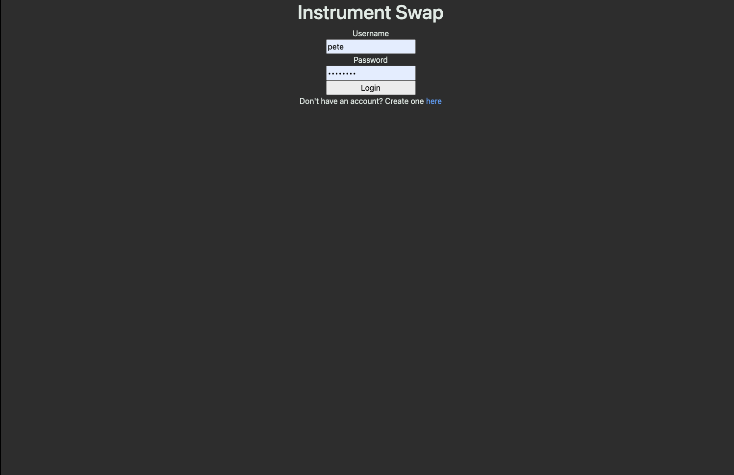 GitHub - brendanfburke/instrument-swap: A full stack application mimicking many of the functions ...