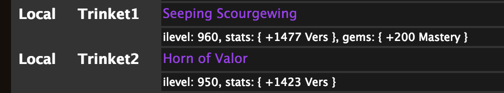 Raidbots report shows wrong trinket (correct in simc report) · Issue #38 · seriallos/raidbots ...