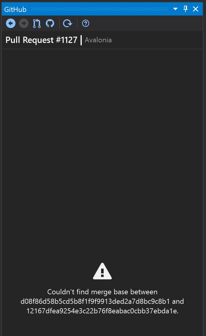 VS exits with `Couldn't find merge base` exception · Issue #1158 ...