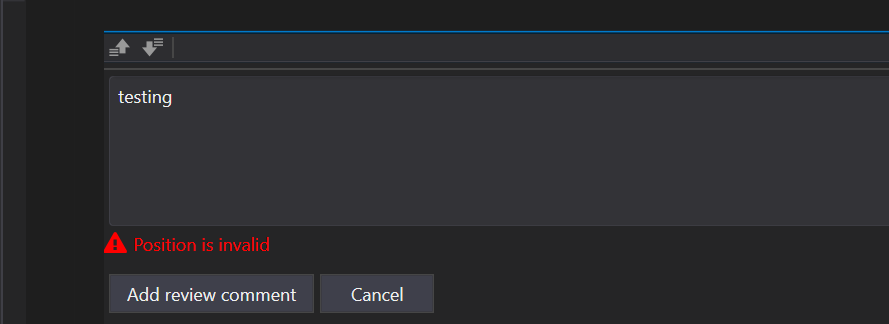 Unable to leave inline comment on some lines · Issue #1731 · github/VisualStudio · GitHub