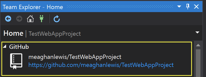 Add GitHub section to Team Explorer Home tab · Issue #2373 · github ...