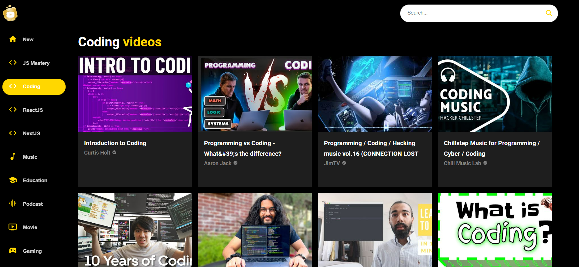 GitHub - binyaminMAKONEN/you-tube-app: YouTube Clone Application: This ...