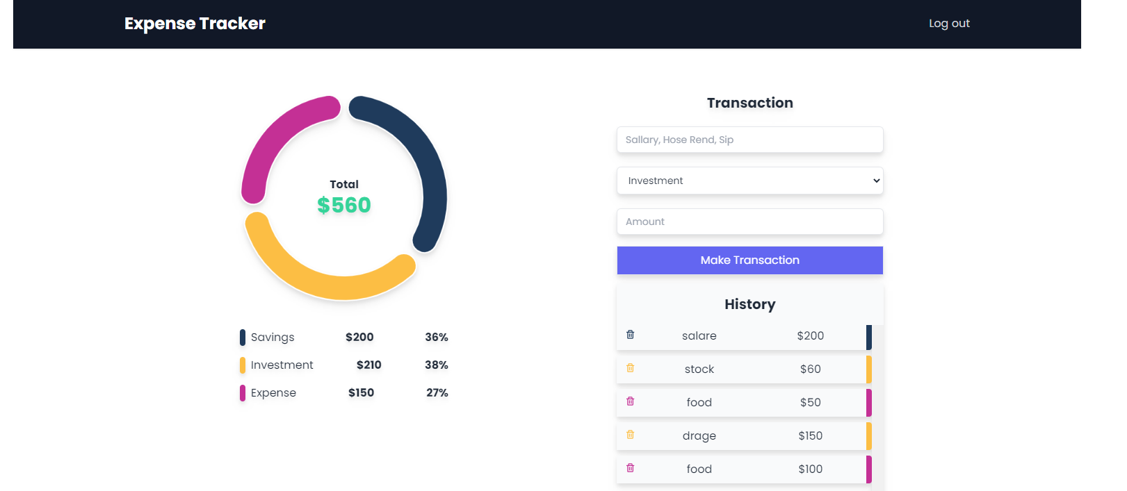 GitHub - binyaminMAKONEN/exp-tracker: Expense Tracker Application: This is a full-stack web ...