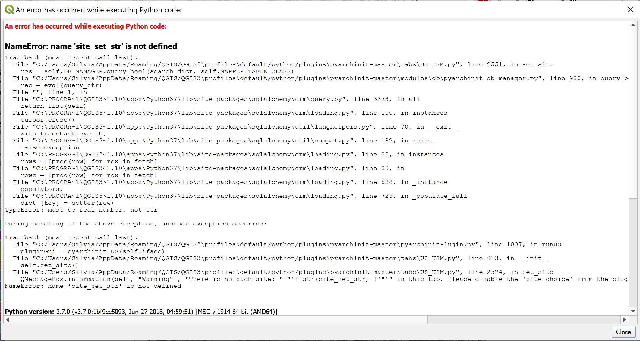 NON SI APRE PIU LA SCHEDA US · Issue #438 · pyarchinit/pyarchinit · GitHub