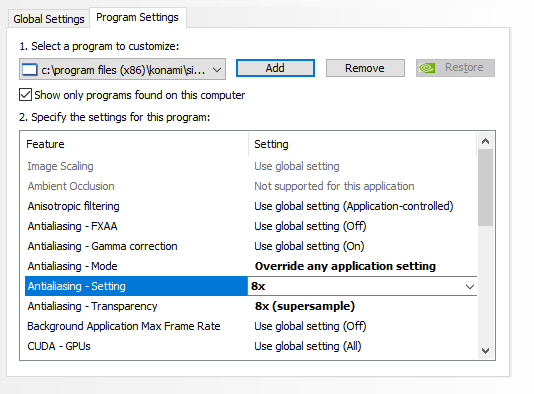 GPU (Nvidia) Anti-Aliasing settings are not enabled when playing in ...