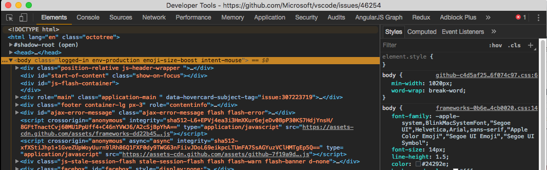 Search panel fails to render any content · Issue #46254 · microsoft ...