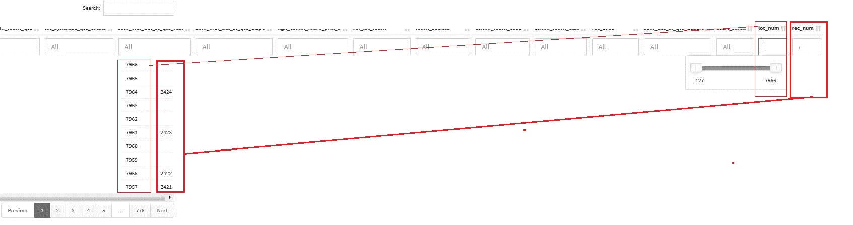 Searching columns shifted from valued columns (when many columns) · Issue #554 · rstudio/DT · GitHub