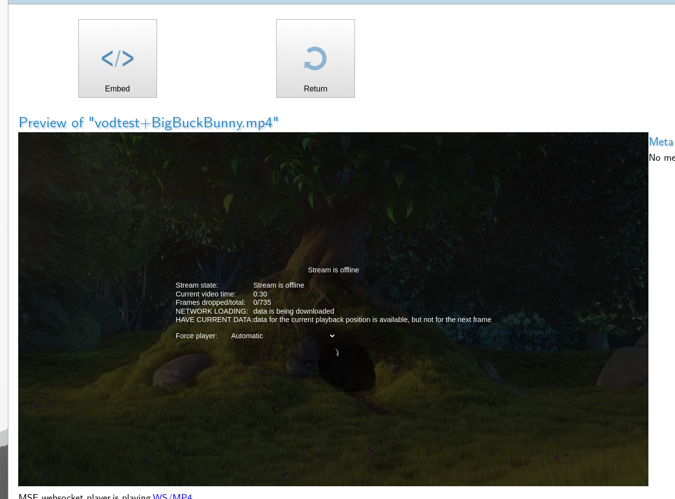 [VoD]Stream will be offline after 30s when previewing VoD with "Simulated Live" enabled · Issue ...
