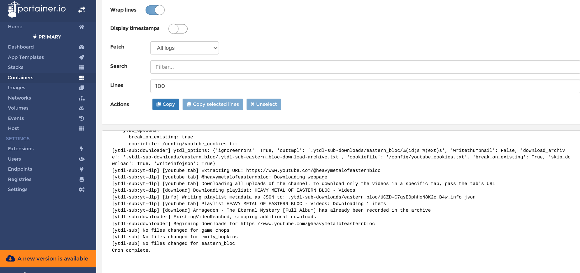 Logging To Docker Output Persistent Logging · Issue 439 · Jmbannonytdl Sub · Github 3300