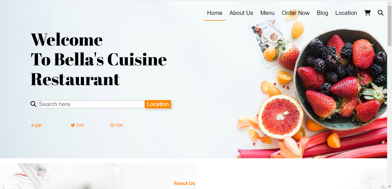 GitHub - jeanetteanane/Restaurant: Bella's Cuisine Restaurant