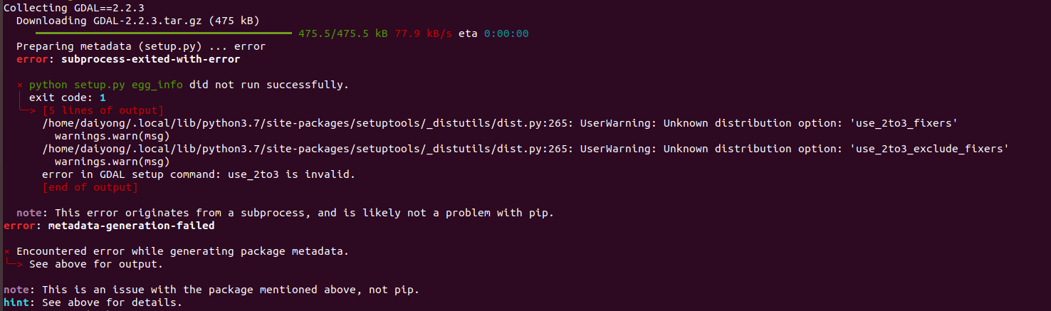 An error occurred installing Py-Rate on Linux · Issue #389 · GeoscienceAustralia/PyRate · GitHub