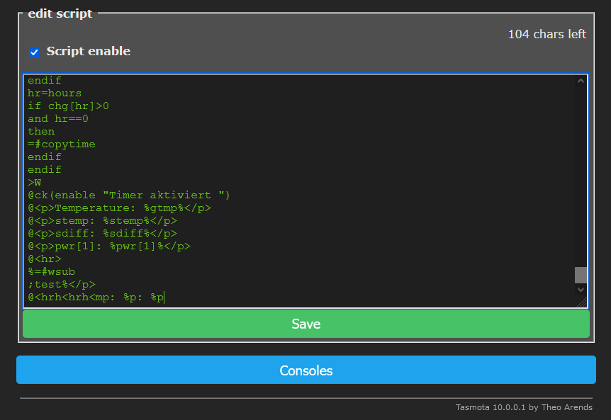 Script Corruption on reboot · Issue #13465 · arendst/Tasmota · GitHub