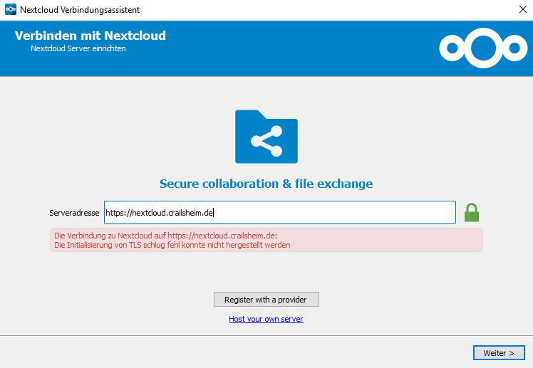 Nextcloud-virtualdrive-techpreview-v2 no connection to Nextcloud 17 possible · Issue #1585 ...