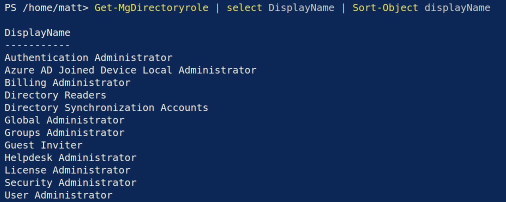 Get-MgDirectoryrole does not return all of the Azure AD roles. · Issue #739 · microsoftgraph ...