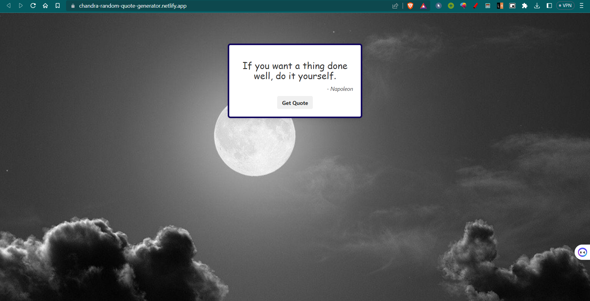 GitHub - chandra-sheel/random-quote-generator