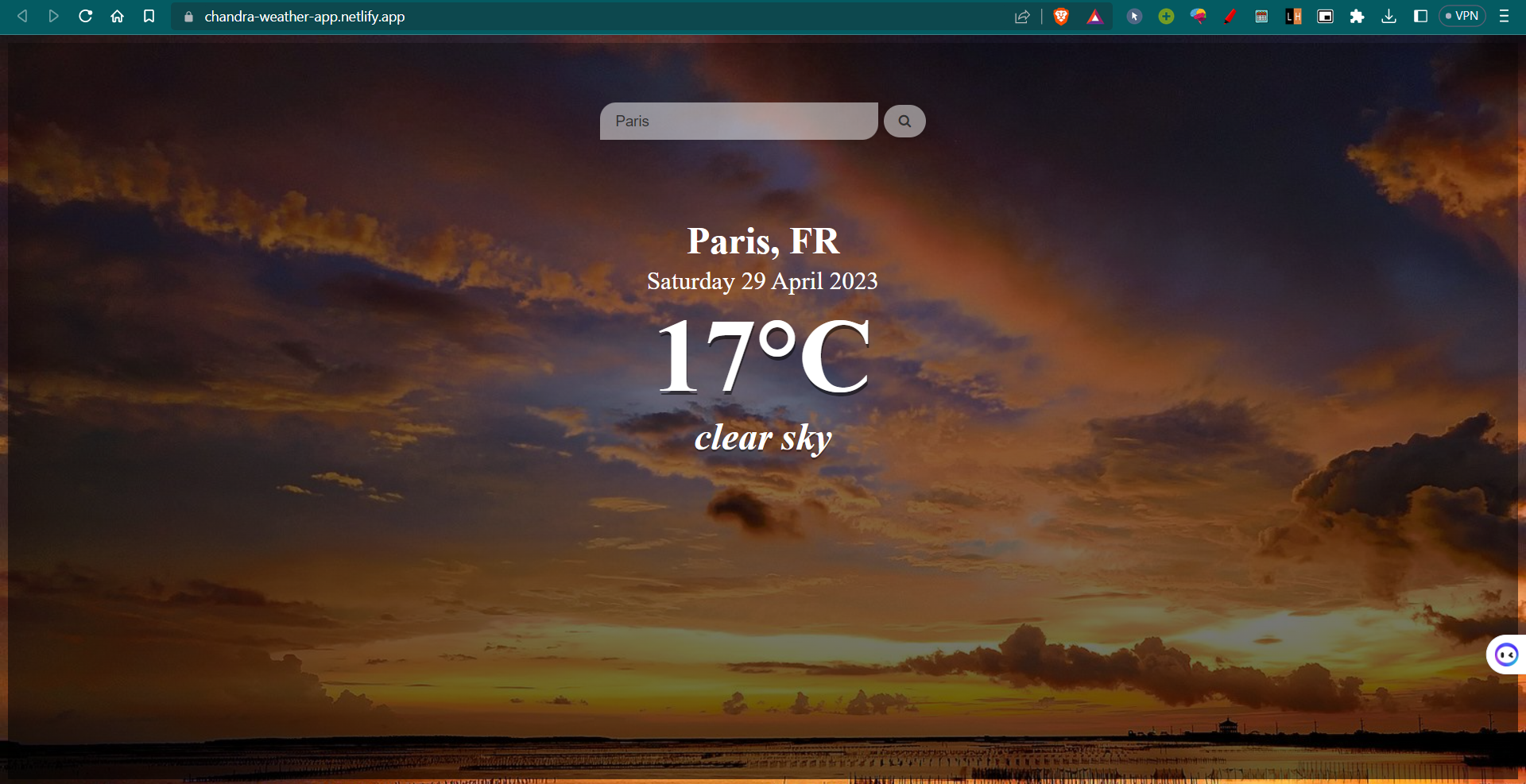 GitHub - chandra-sheel/weather-app