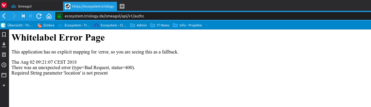 Mapping for /error to display a styled page instead of white label · Issue #85 · cloudogu ...