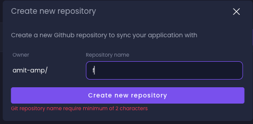 🐛 Bug Report: create new repository popup shows error message on first keystroke · Issue #2386 ...