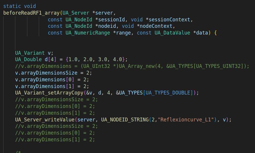Add multi dimension array to variable value callback · Issue #5806 · open62541/open62541 · GitHub