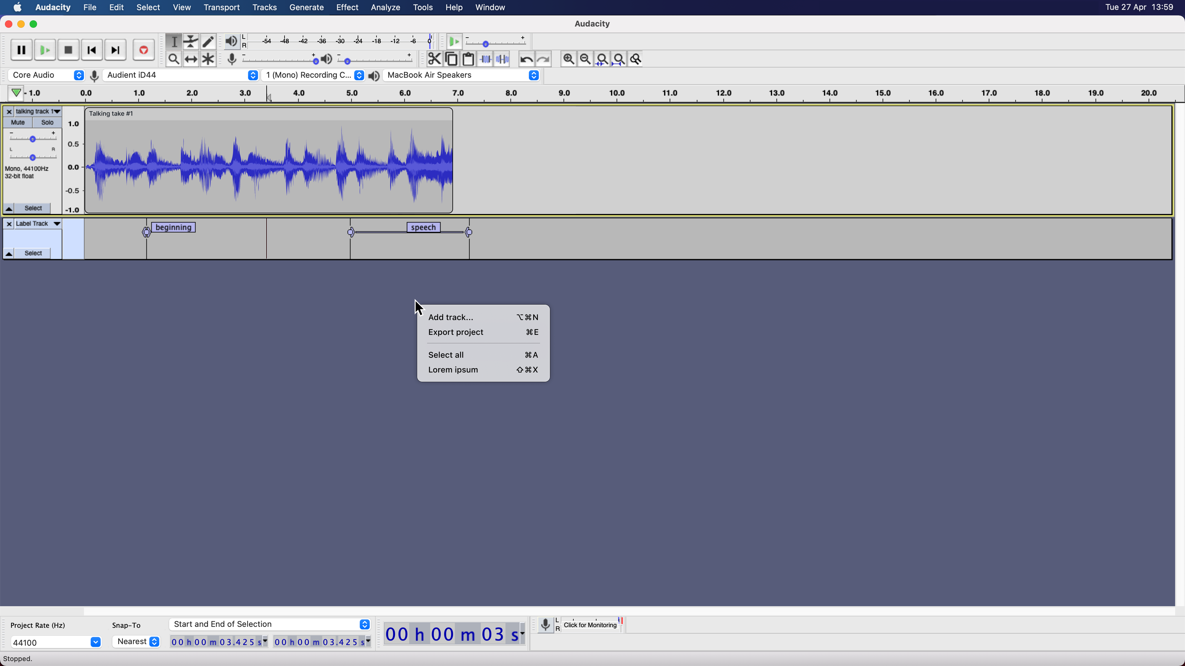 UX - Context menus when right-clicking · audacity audacity · Discussion #867 · GitHub