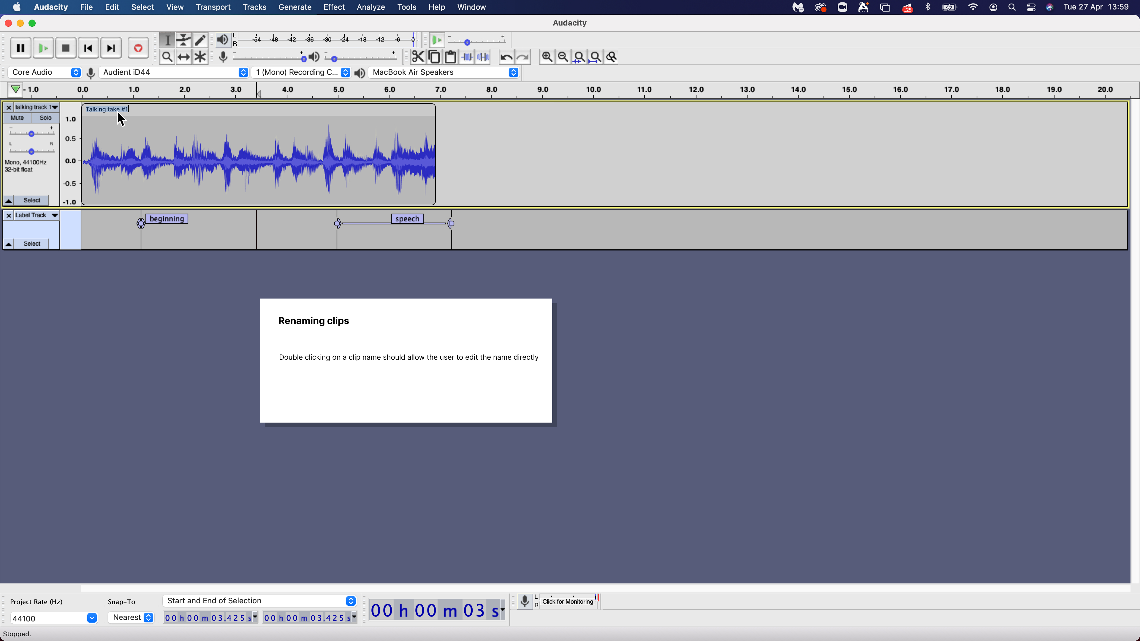 Renaming clips · Issue #1258 · audacity/audacity · GitHub