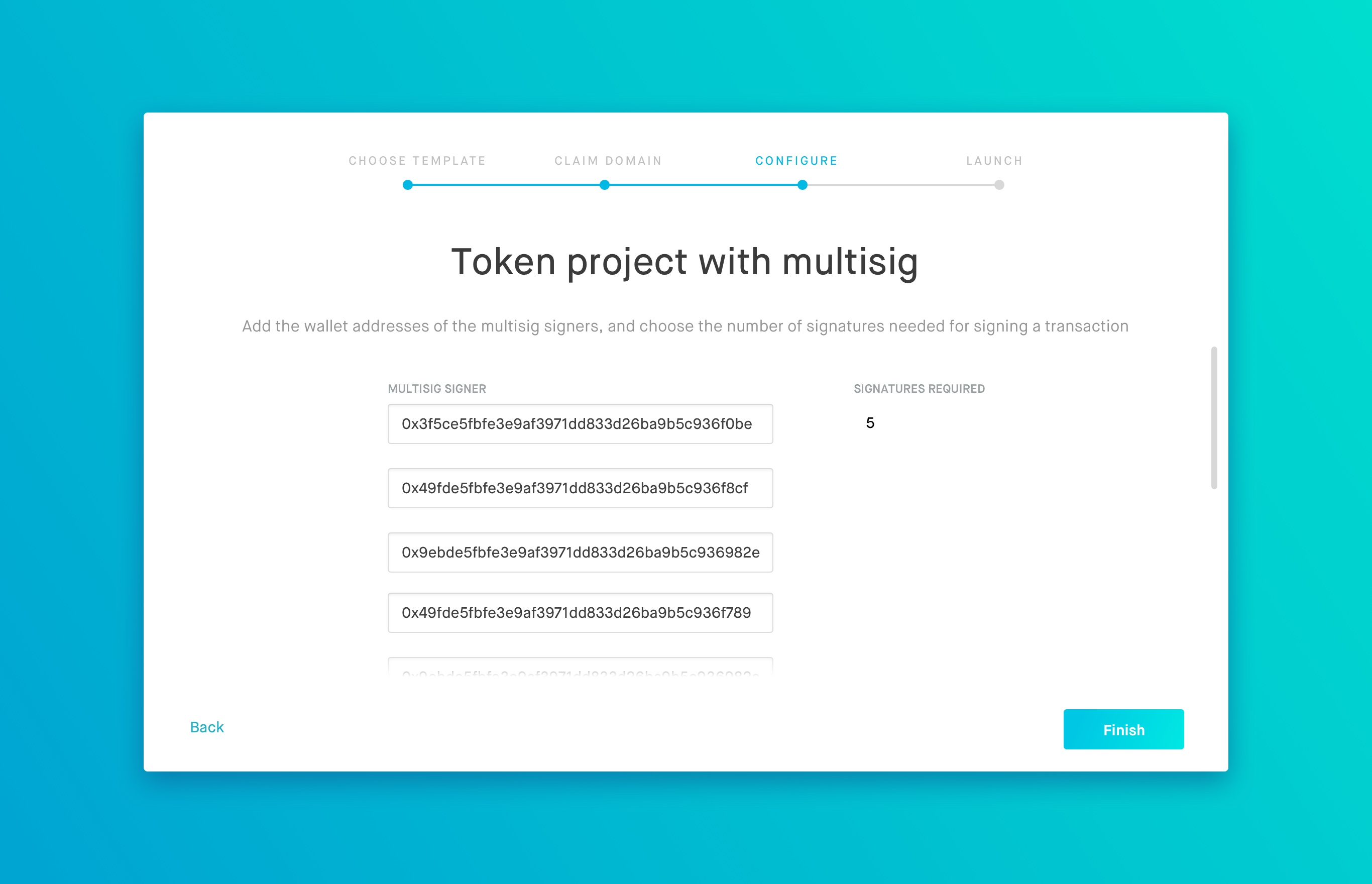 Multisig UI: Signature input fields hidden after 3 · Issue #299 · aragon/client · GitHub