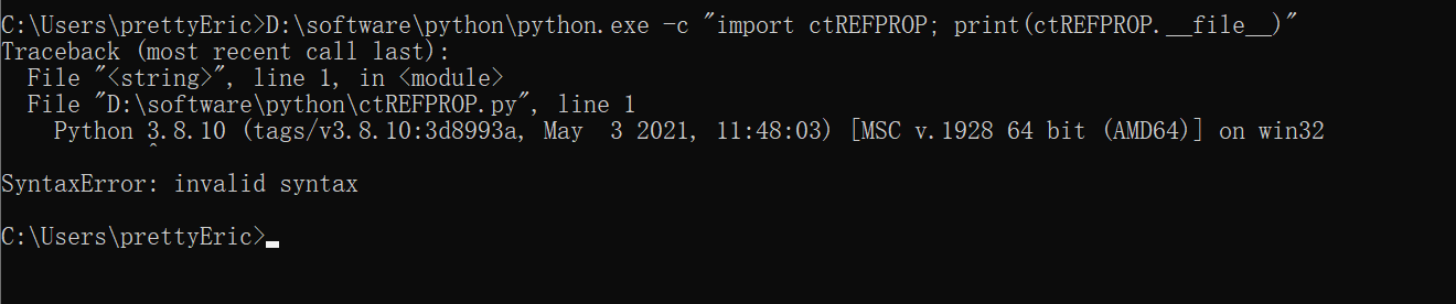 Unable to resolve the name · Issue #457 · usnistgov/REFPROP-wrappers · GitHub