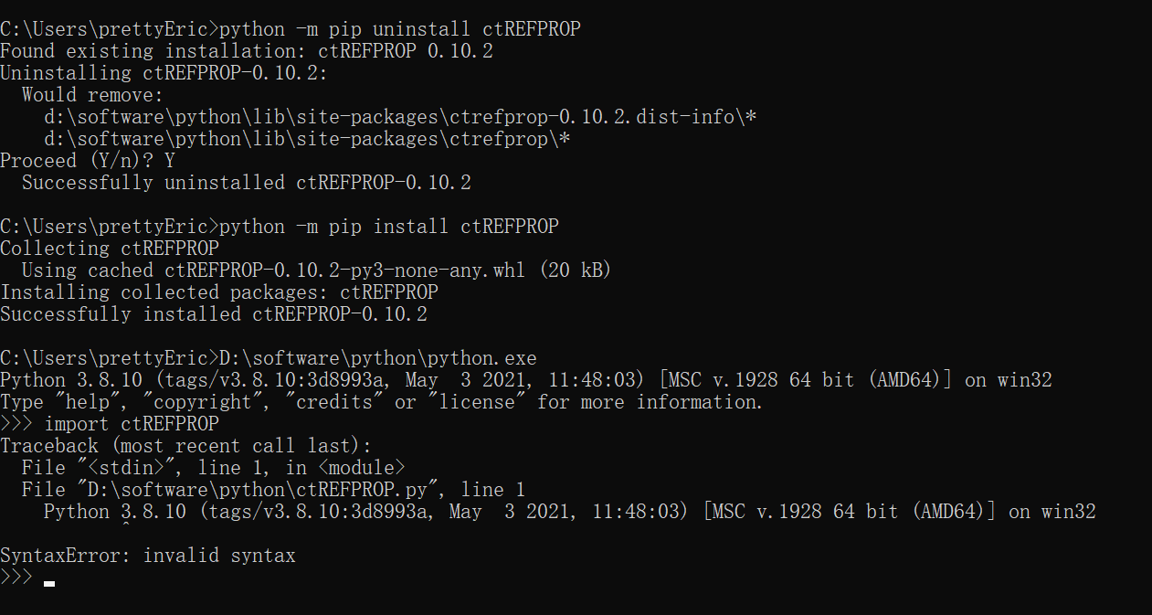 Unable to resolve the name · Issue #457 · usnistgov/REFPROP-wrappers ...