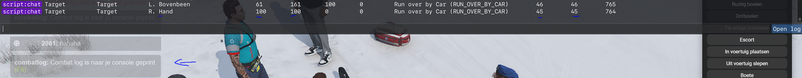 [FEATURE]: Als KMAR iemand zijn pols voelt (hartslag meten), dat je in F8 ziet waar persoon is ...
