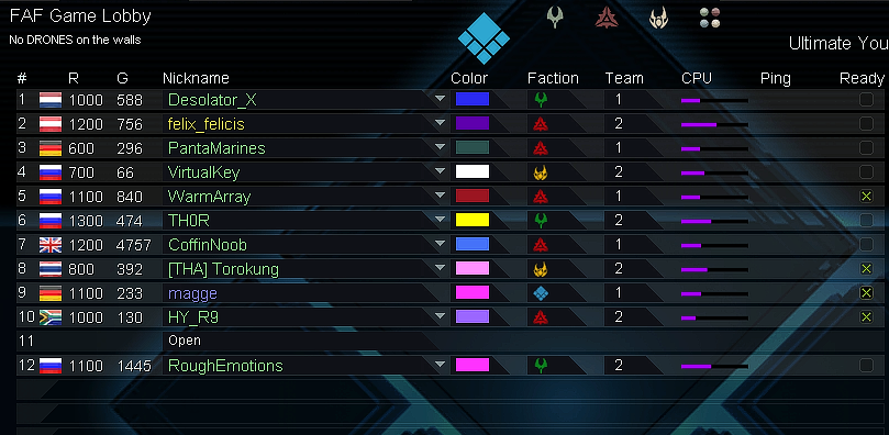 Feature - columns for each team, sort the team and fast swap each slot (like in Kyrios lobby ...