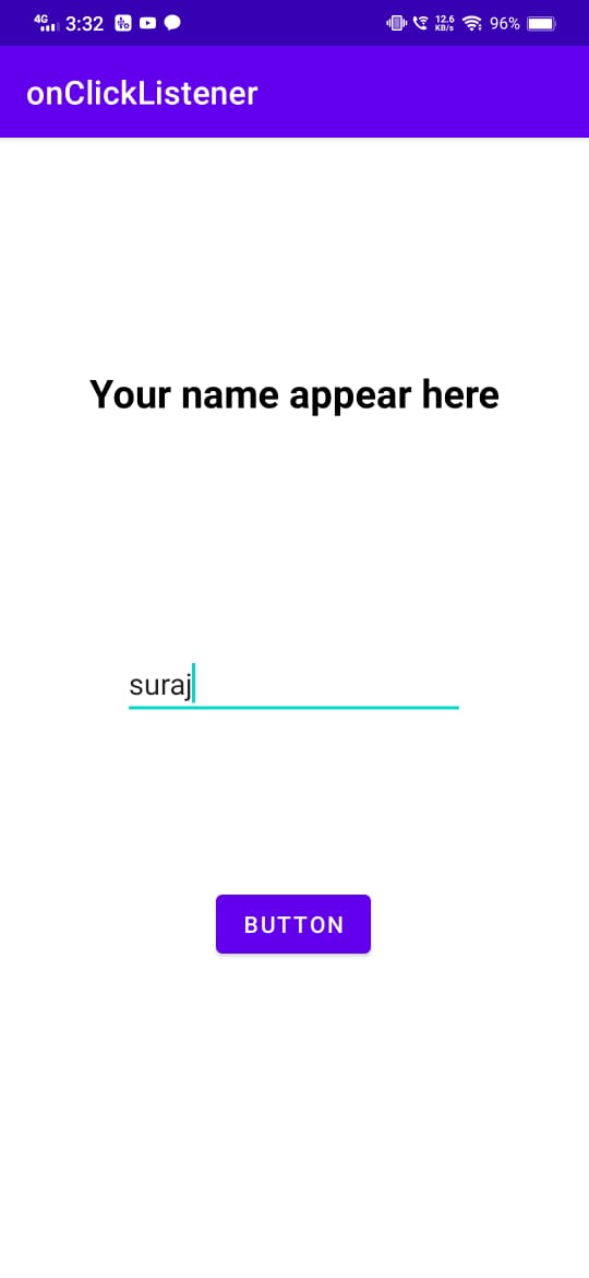 GitHub - SurajVishwakarma333/onCLickListener-Android-Studio: In this ...