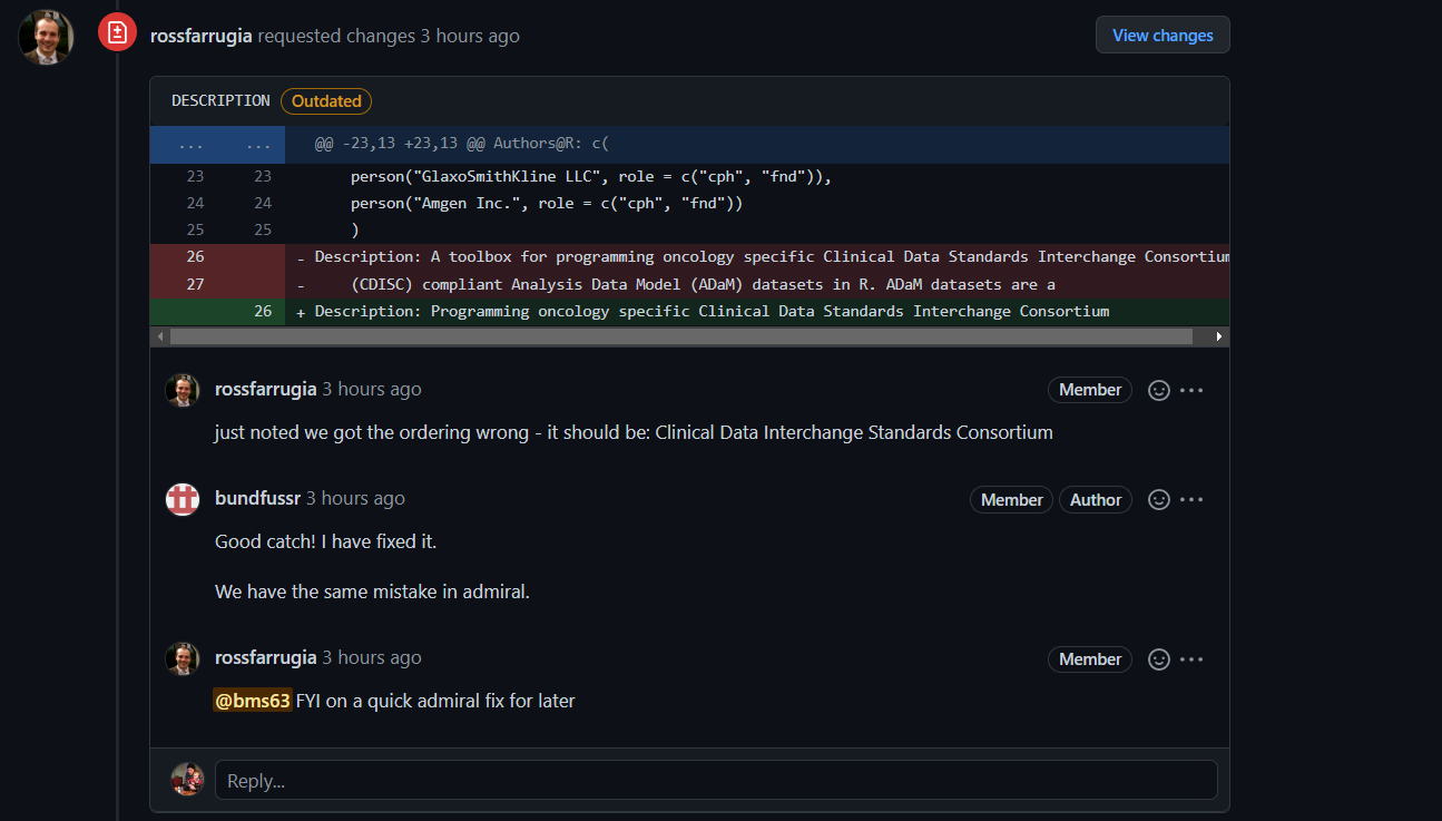 Documentation: DESCRIPTION file should be: Clinical Data Interchange Standards Consortium ...