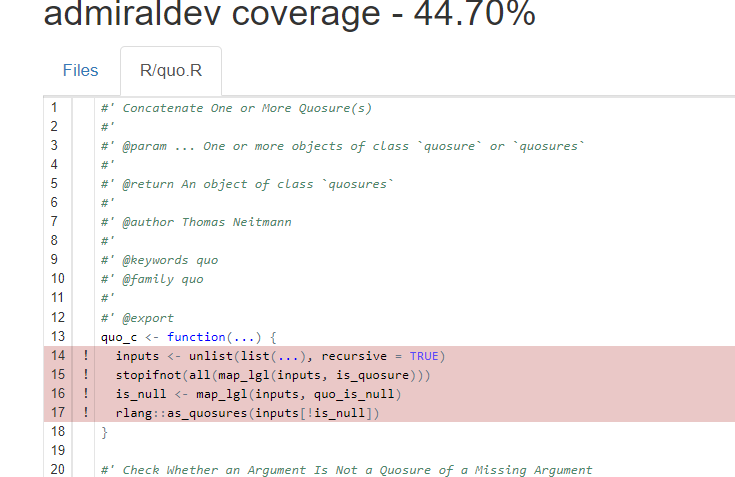 General Issue: Increase test coverage for `quo.R` · Issue #103 ...