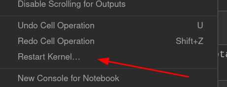 Add `Restart Kernel and Run to Selected Cell` to notebook context menu ...