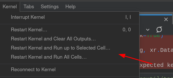 Add `Restart Kernel and Run to Selected Cell` to notebook context menu ...