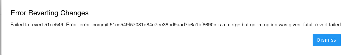 Merge Commits Look Strange In History Tab Reverting Gives Error