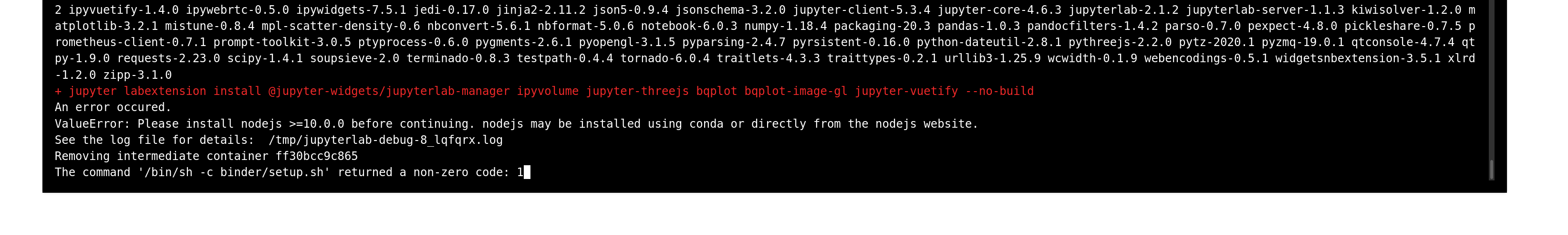 Binder Fails Due To Incorrect Nodejs Version · Issue 186 · Glue Viz