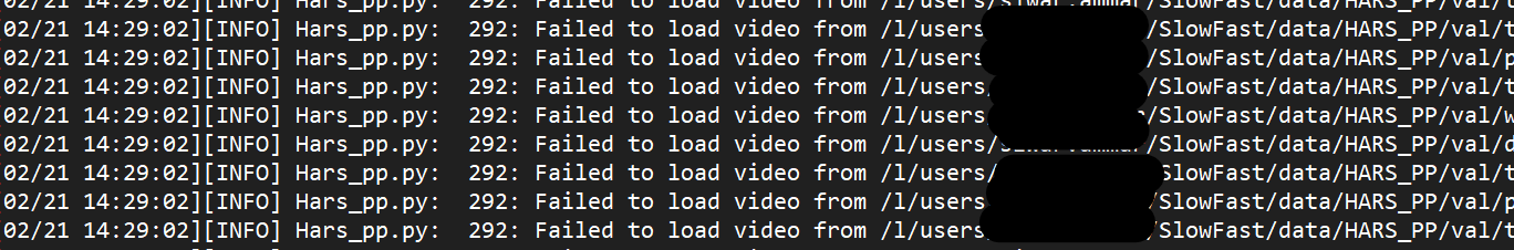 Failed to load video from the given path · Issue #639 · facebookresearch/SlowFast · GitHub
