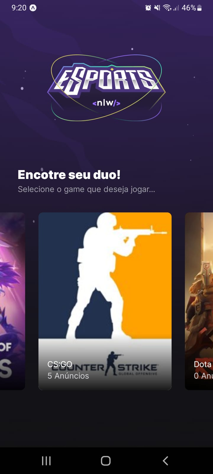 GitHub - gabriel-andradev/encontre-seu-duo: Projeto ReactJS + React Native + NodeJS