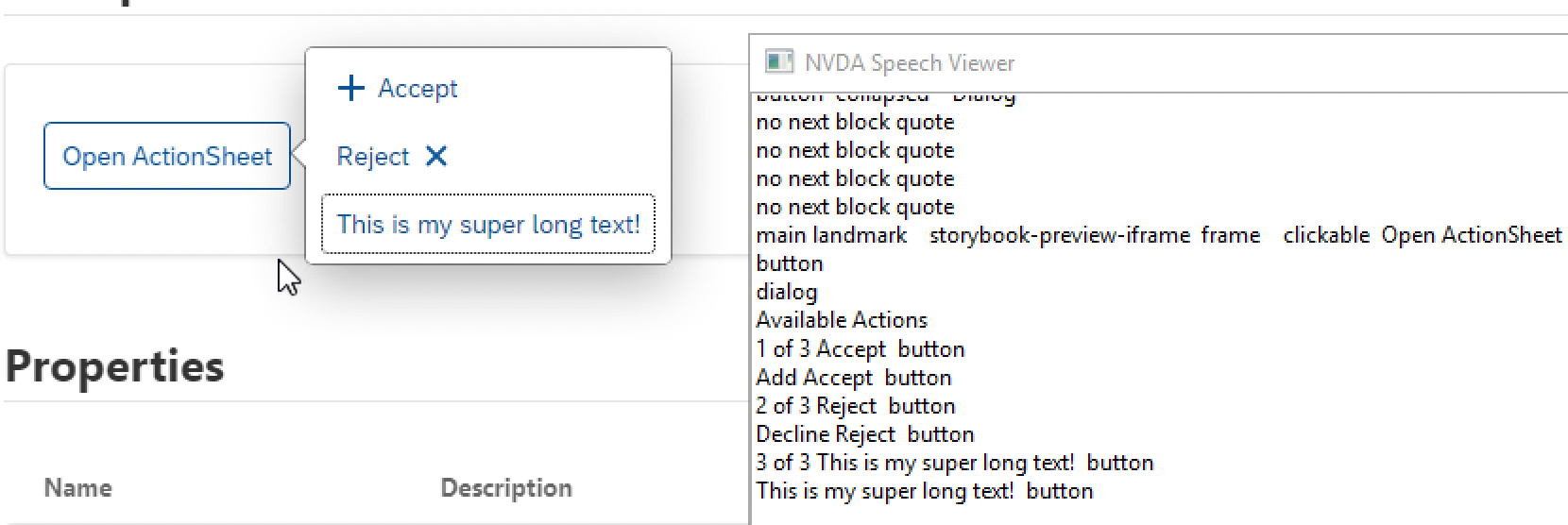 [sf][ActionSheet][a11y]: Repetitive announcements in the list elements under ActionSheet · Issue ...