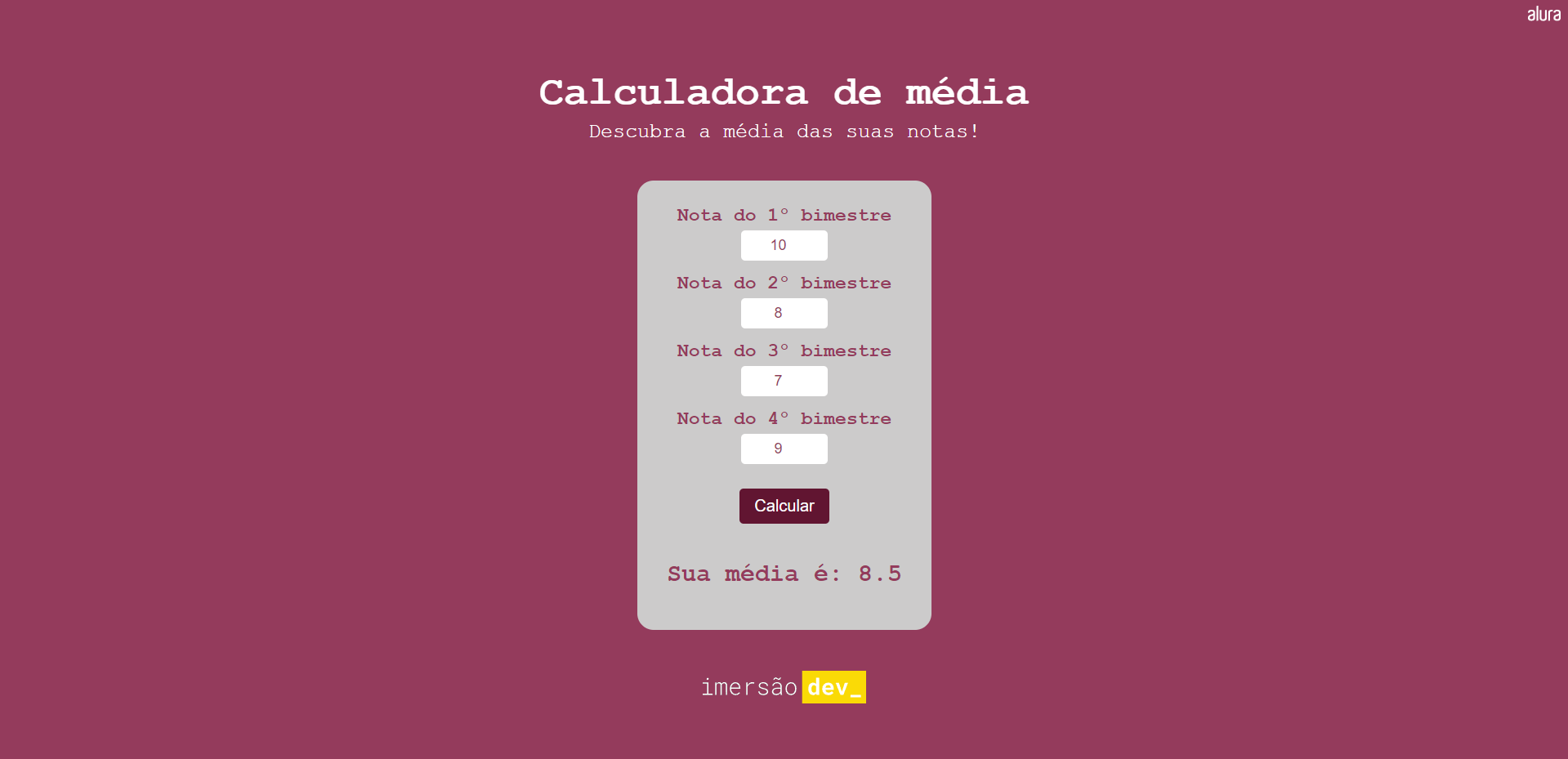 GitHub - AmandaBartolo/calculadora_de_media: Calculadora de média realizado com uso de HTML, CSS ...