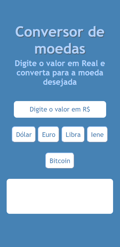 Github Amandabartoloconversordemoedas Conversor De Moedas Realizado Com Uso De Html Css E