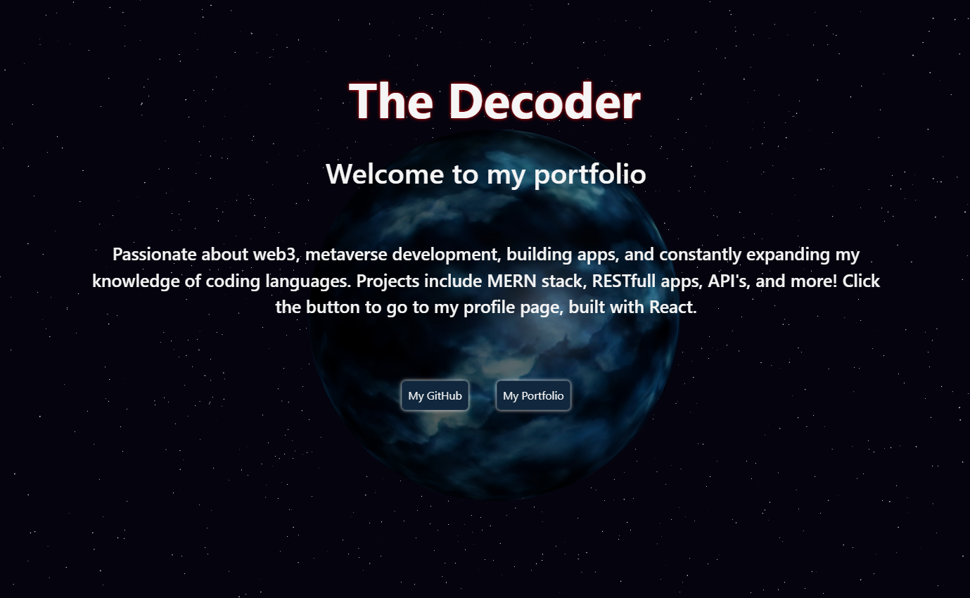 GitHub - TheDecoder007/3d-react-portfolio: My 3D portfolio page built with React, react-three ...