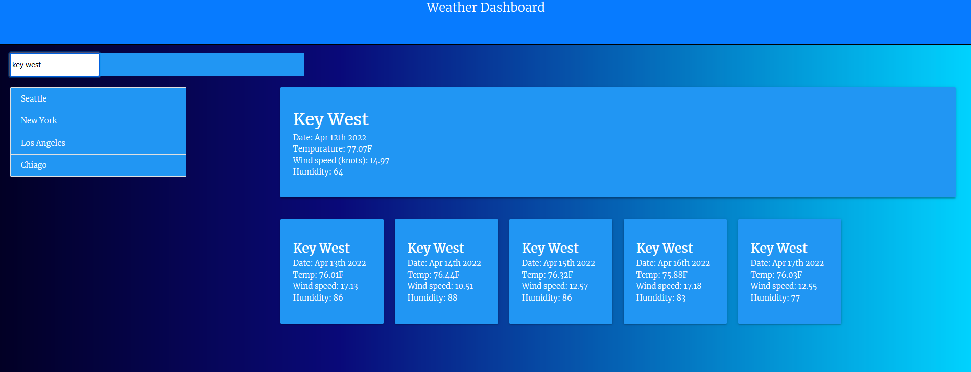 GitHub - Jeff-T-Schmidt/weather-dashboard: 06 Server-Side APIs: Weather ...